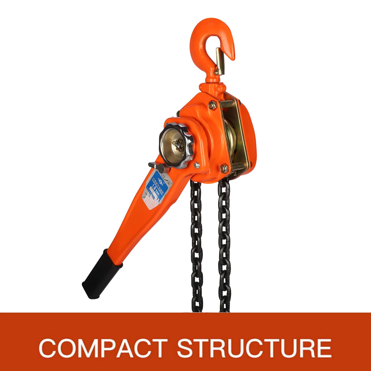 Snapklik.com : MYOYAY 1.5 TonManual Lever Chain Hoist Heavy Duty ...