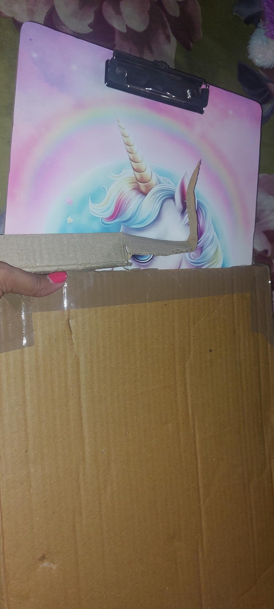 Paper Pixel Printed Exam Pad Unicorn Rainbow Clouds and Stars Sky 3D ...