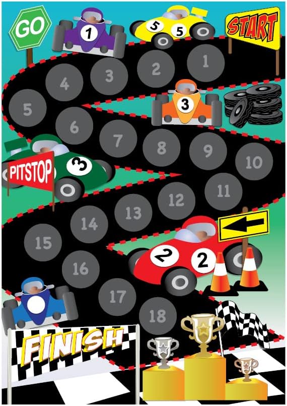 Racetrack Reward Chart with 25 stickers : Amazon.co.uk: Toys & Games