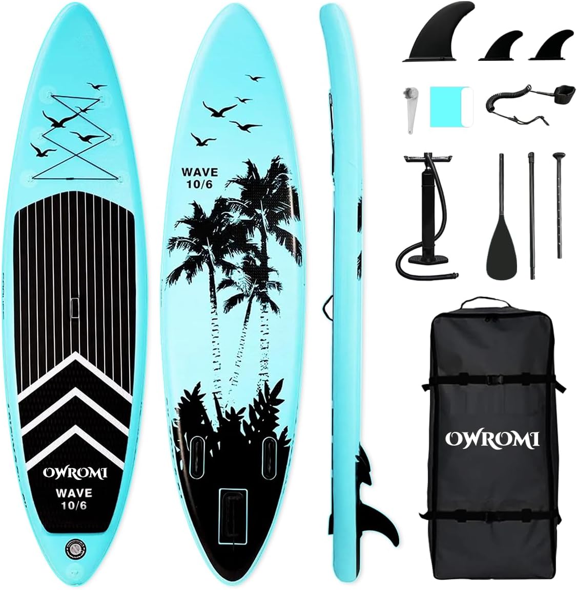 SUP Inflatable Stand Up Paddle Board 10'6"/32" 6" Ultra-Light Thick ...
