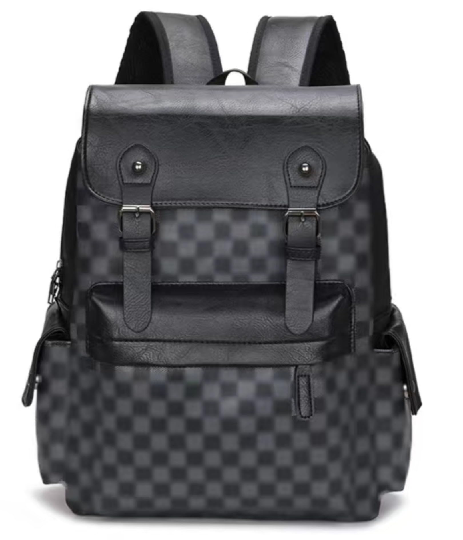 Amazon.com: MAIBANU PU leather backpacklaptop backpack college student ...