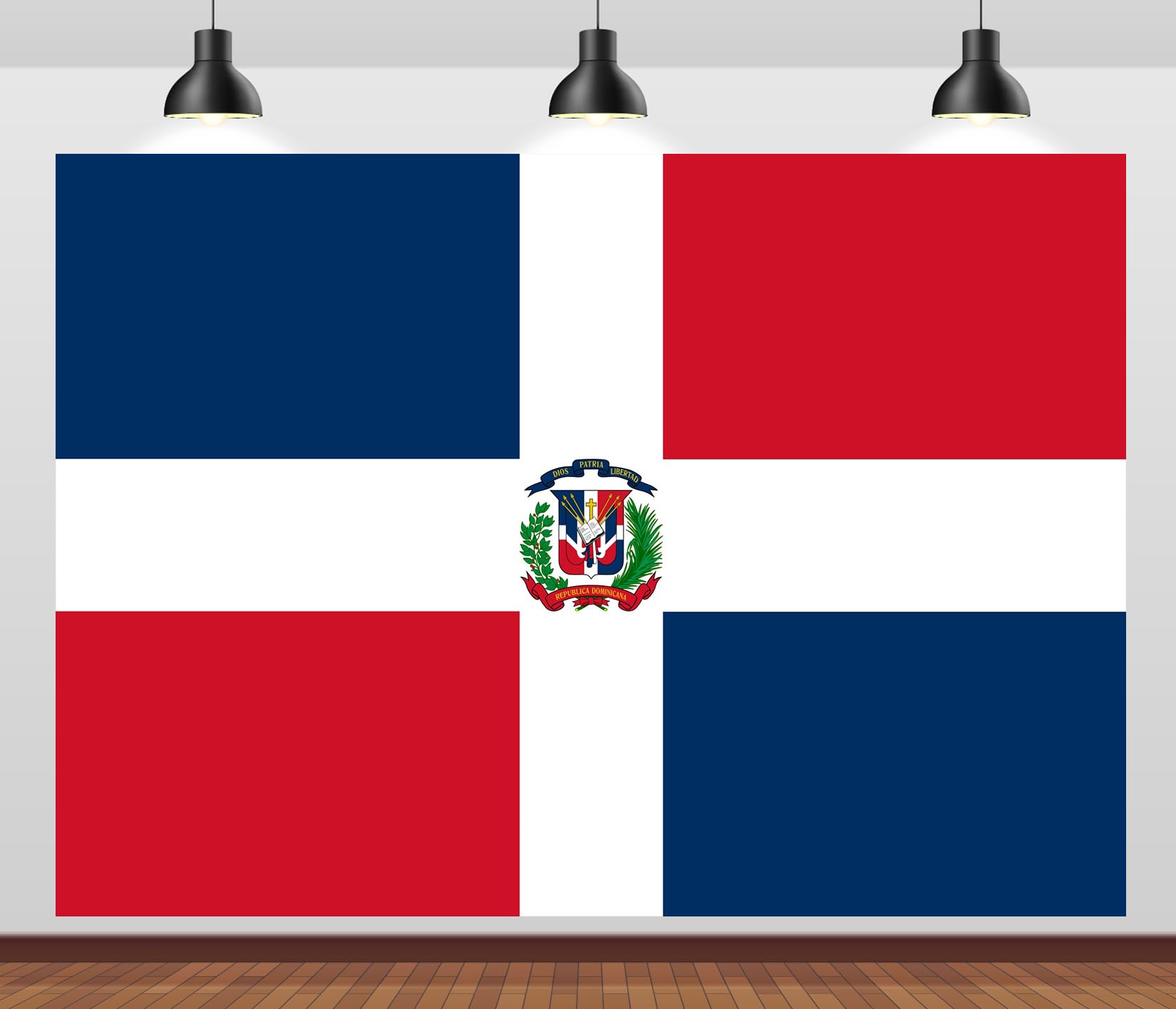 Amazon.com : BELECO 5x3ft Fabric Dominican Republic Flag Backdrop ...