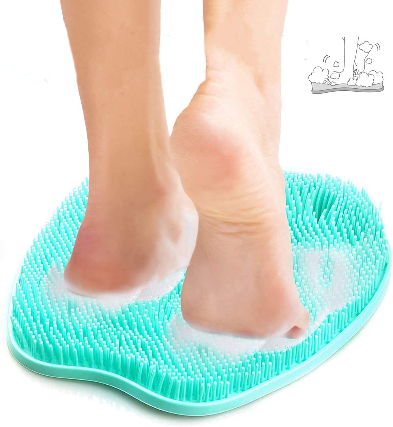 AZRAEL Shower Foot Scrubber Massager Cleaner for Shower Floor ...