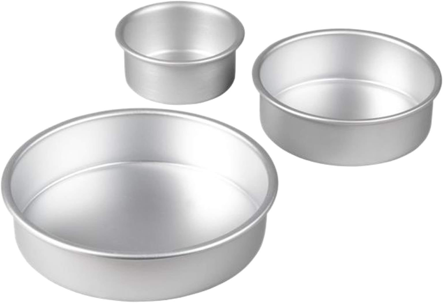 Amazon.com: Parrish Magic Line 5 Piece Round Aluminum Cake Pan Set, 2 ...