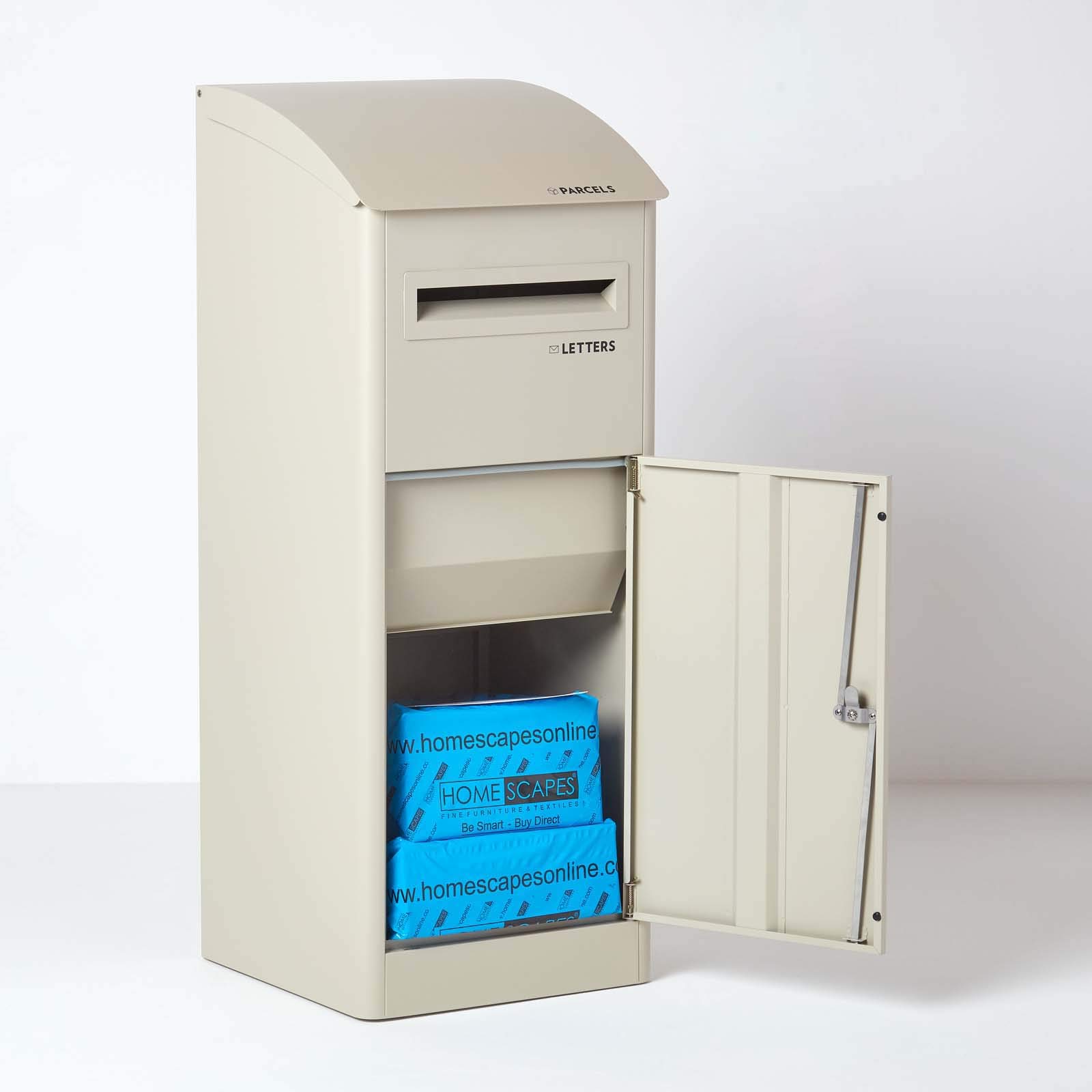 Buy Extra Large Smart Parcel Box With Slanted Roof Top Cream Strong ...