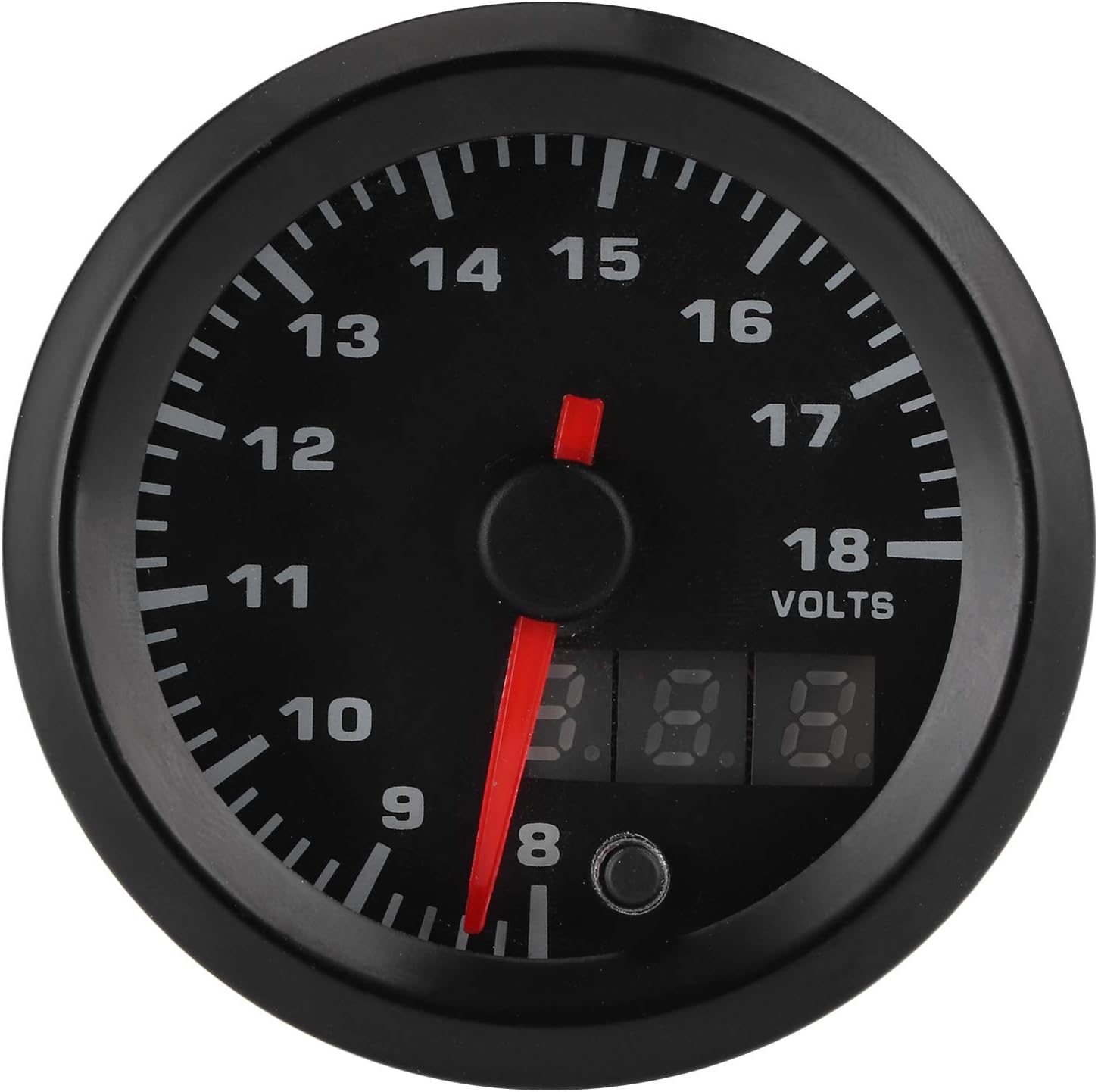 Amazon.com: Voltmeter Gauge 12V 52mm/2in 7 Colors LED Digital Voltmeter ...