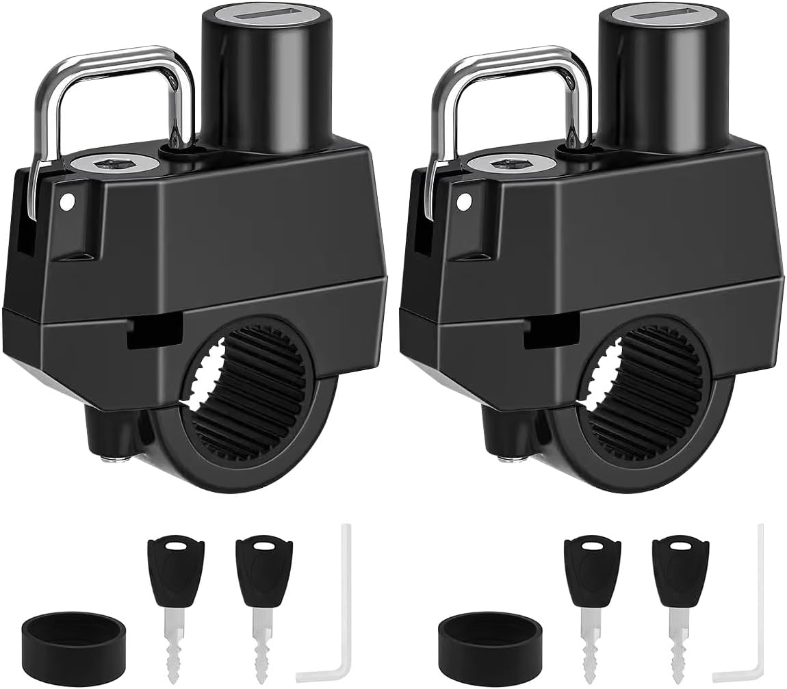 Amazon.com: GROWORD 2PC Motorcycle Lock, Helmet Lock & Brake Lock Combo ...