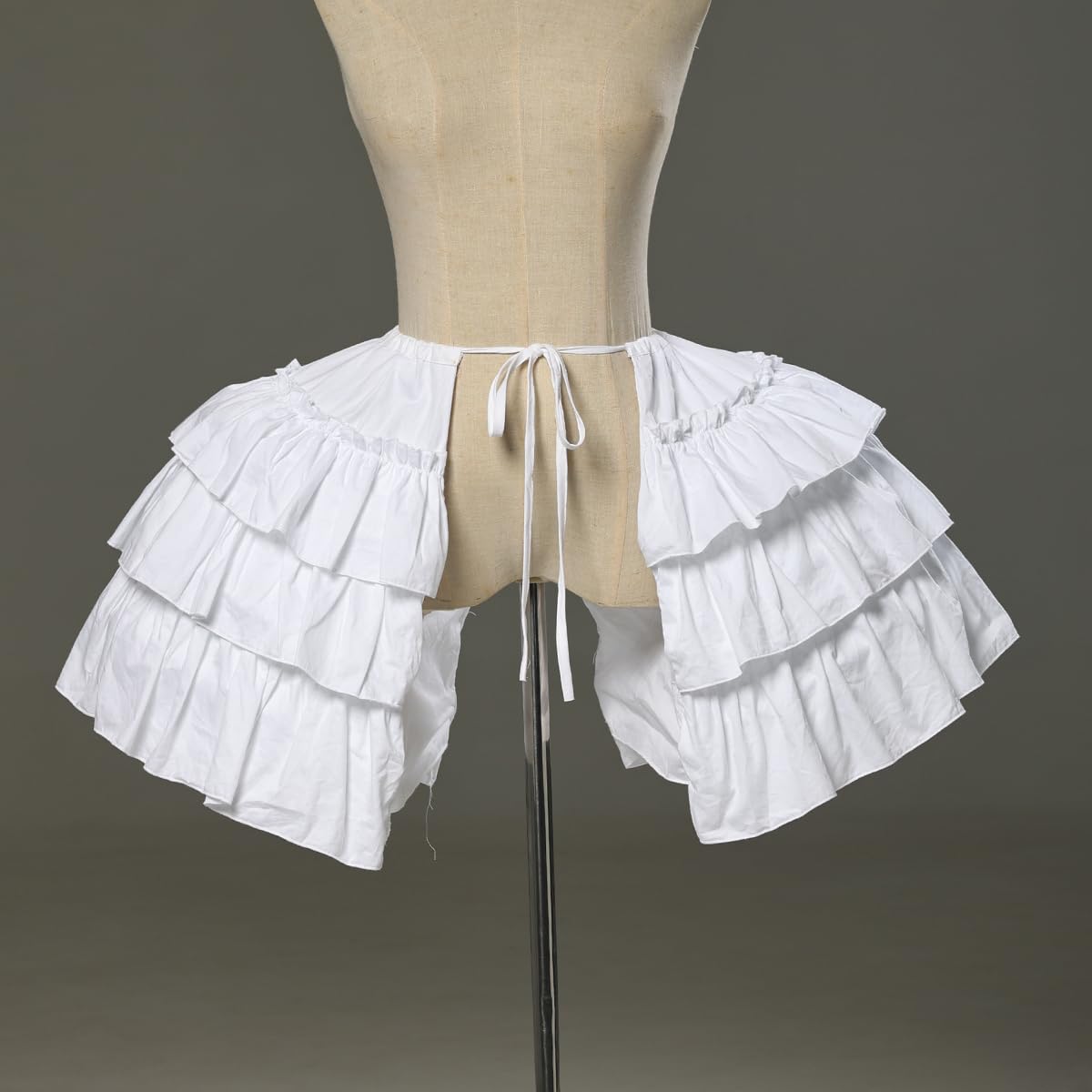 Women’s Victorian Ruffle Dress Underskirt Double Bustle Pannier ...