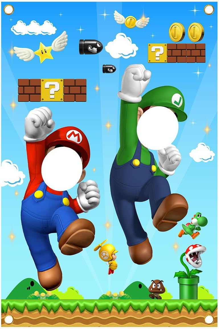 Amazon.com: Mario Party Banner Mario Theme Party Decoration Banner ...