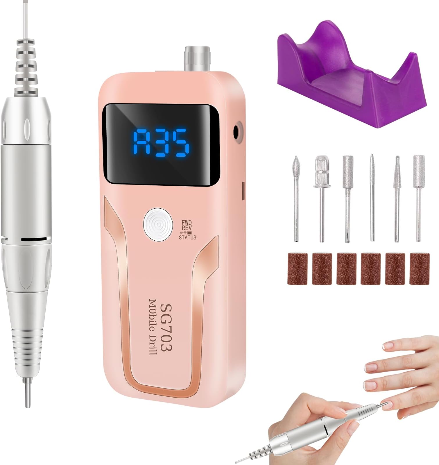 Amazon.com: Electric Nail Drill, 35000RPM Professional Nail Drill ...