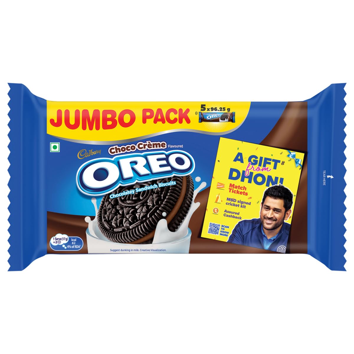 Buy Oreo Cadbury Oreo Chocolate Flavour Crème Sandwich Biscuit, 481.25 ...