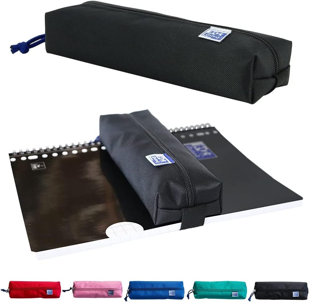 Oxford Federmäppchen für Mädchen und Jungen, Federmappe Schwarz mit ...