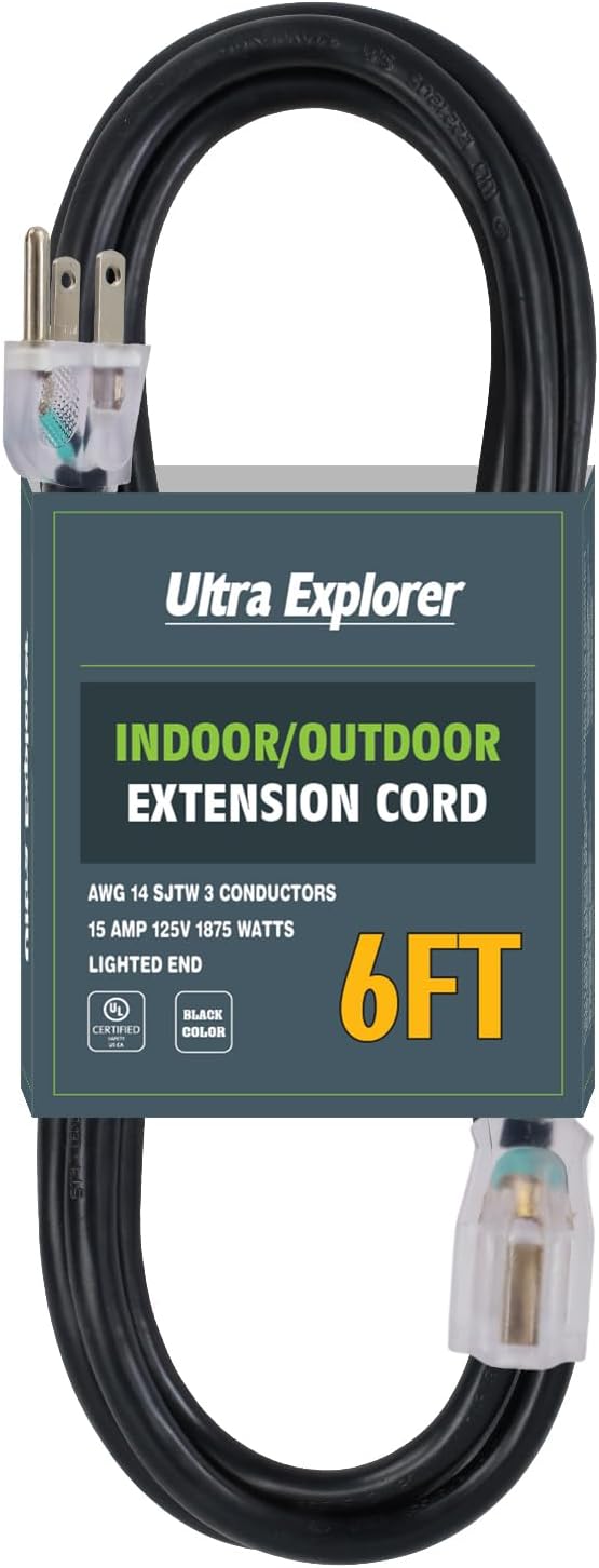 Amazon.com: Ultra Explorer 14/3 SJTW Heavy Duty Outdoor Extension Cord ...