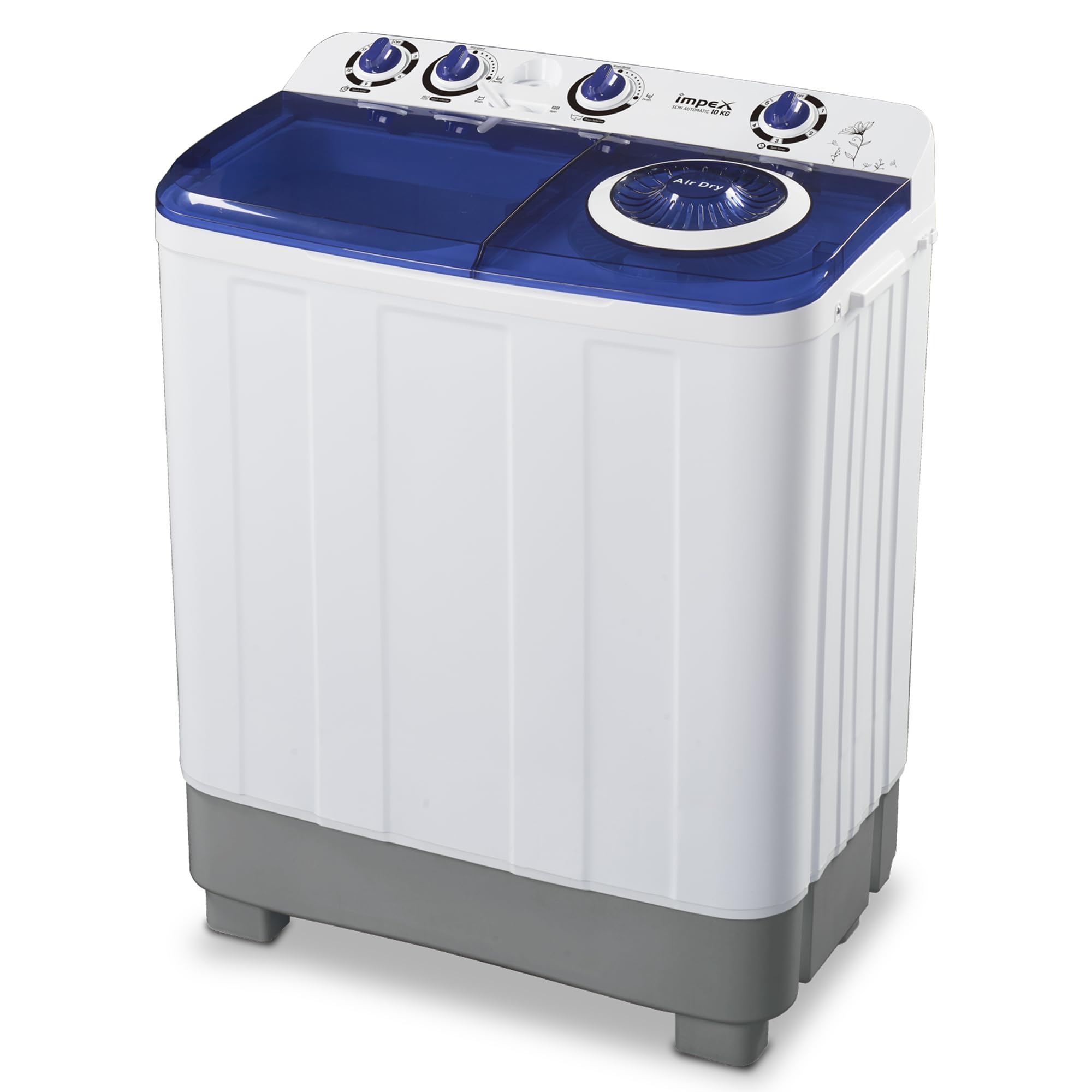 Impex WM 4202 10KG Semi Automatic Washing Machine with Transparent ...