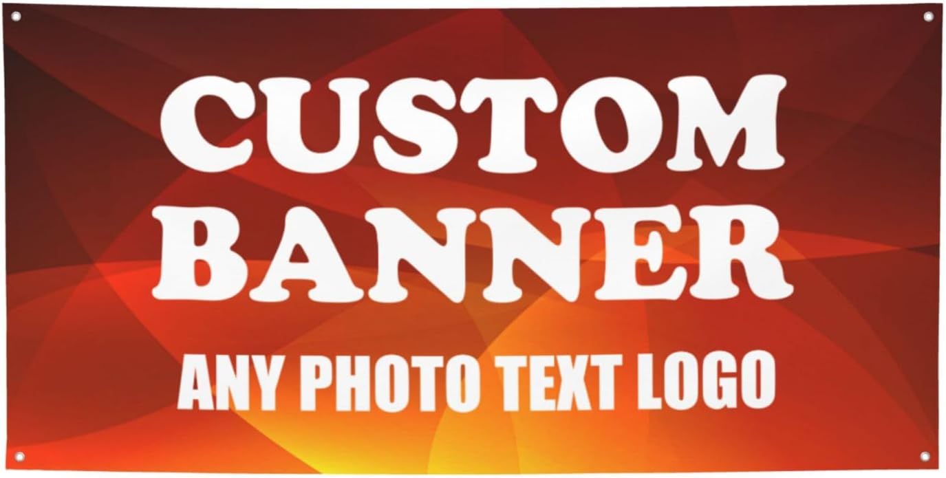 Amazon.com: ZOLRITH Custom Banners and Signs Design Your Own Add Photo ...