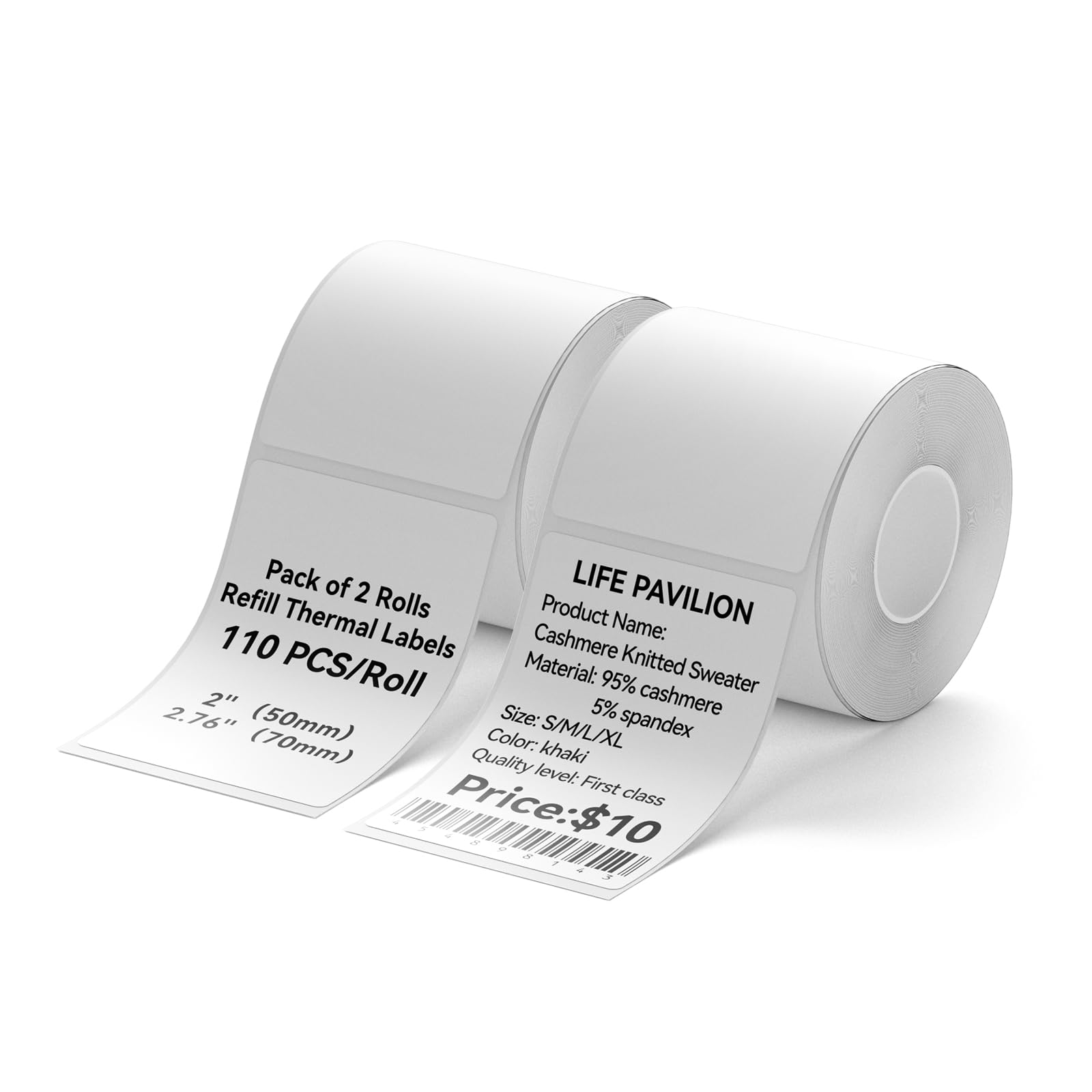 Snapklik.com : 2 Rolls Labels For B1 B21 B3S, Thermal Printer Labels 2 ...