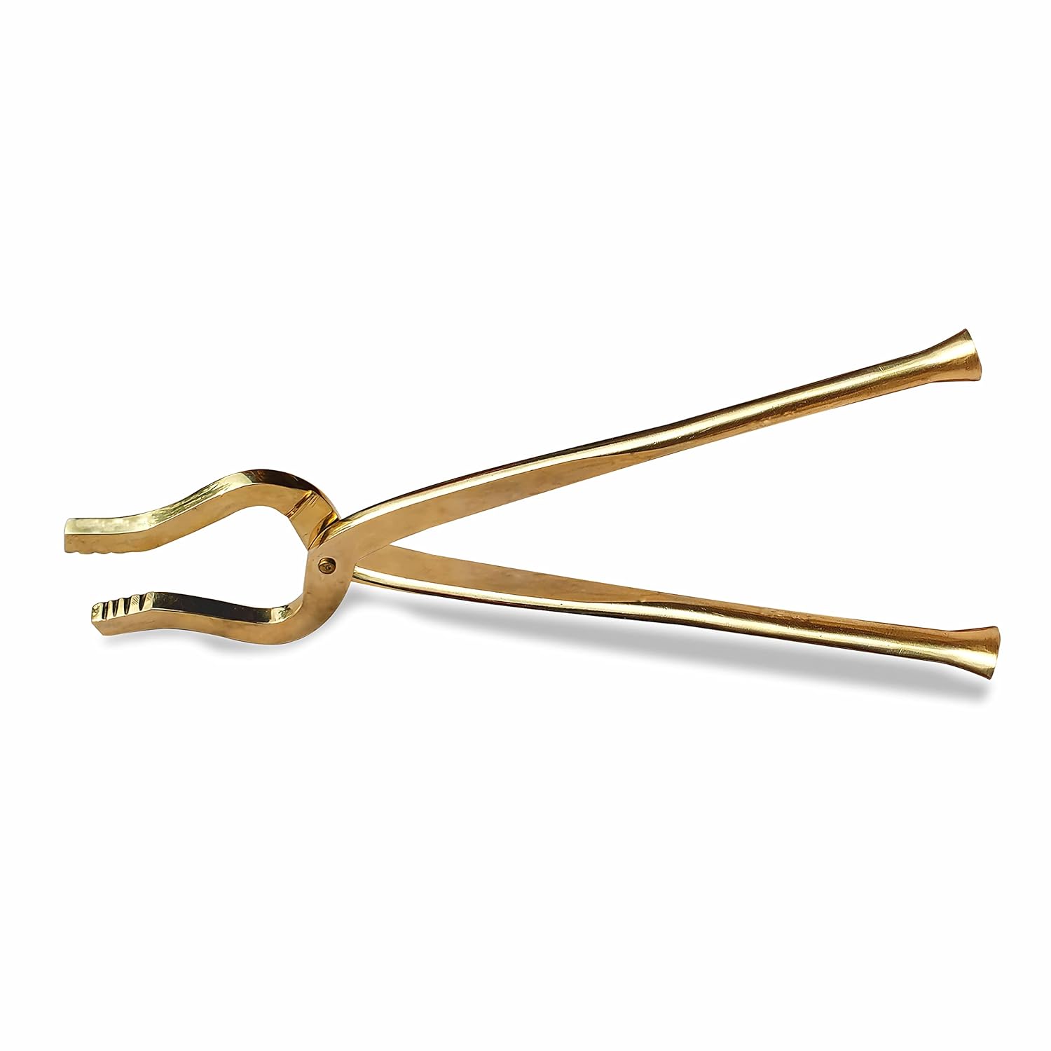 Buy Pure Source India Brass Sensi Pakkad Tongs, 1 Piece, Golden (10 ...