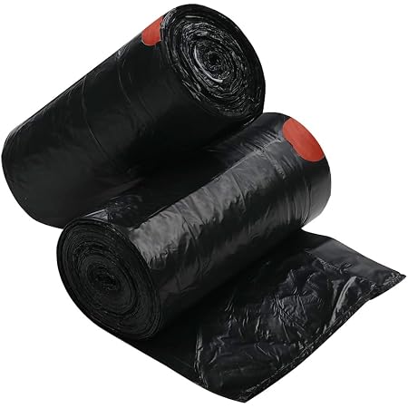Amazon.com: Black Small Trash Bags 1.2-1.6 Gallon Garbage Bag Bathroom ...