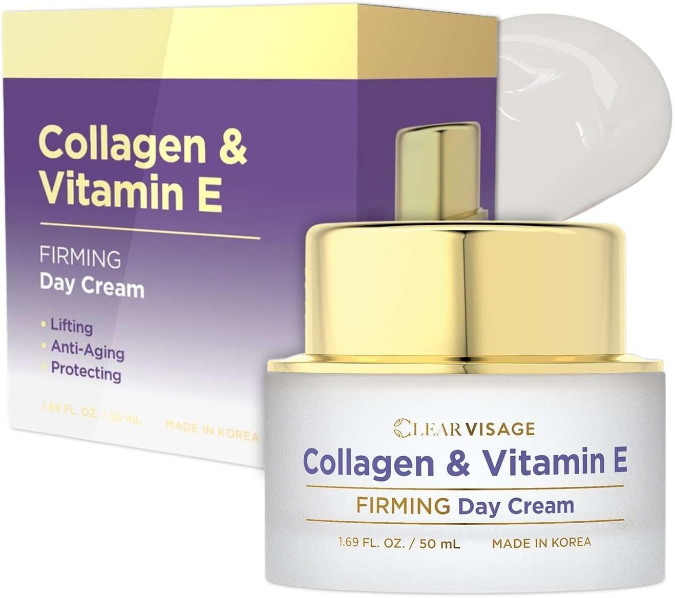 Amazon.com: Clear Visage Collagen & Vitamin E Day Cream - Hydrating ...