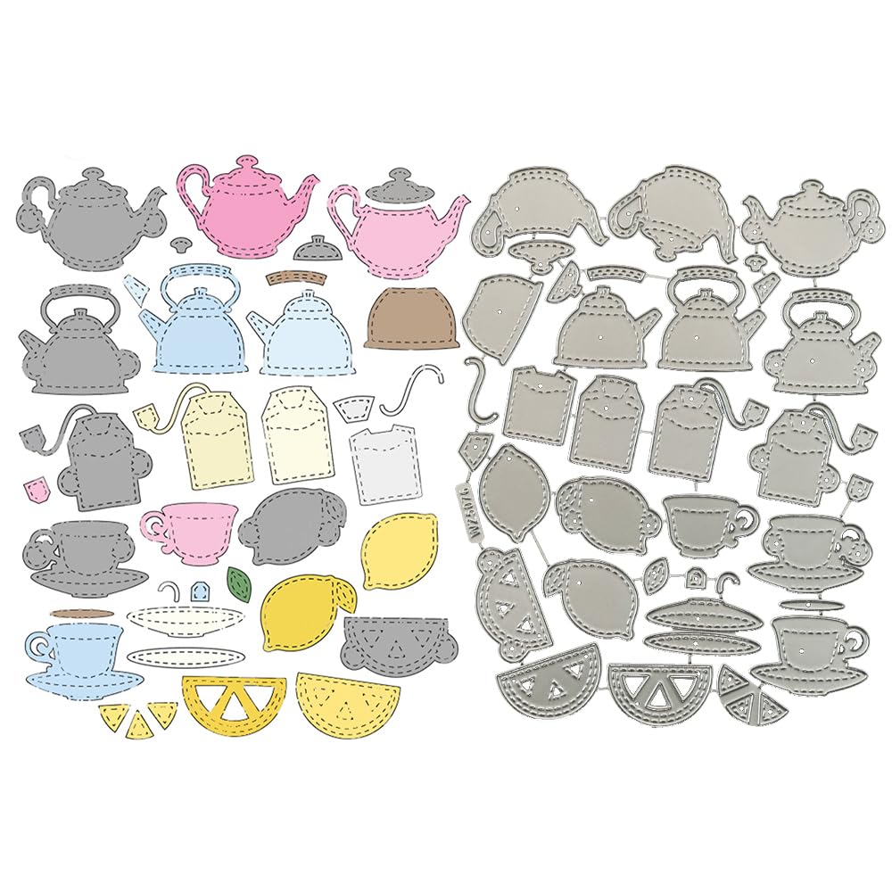 Amazon.com : Cutting Dies Coffee Pot Cups Gnome Booth Accessories Die ...