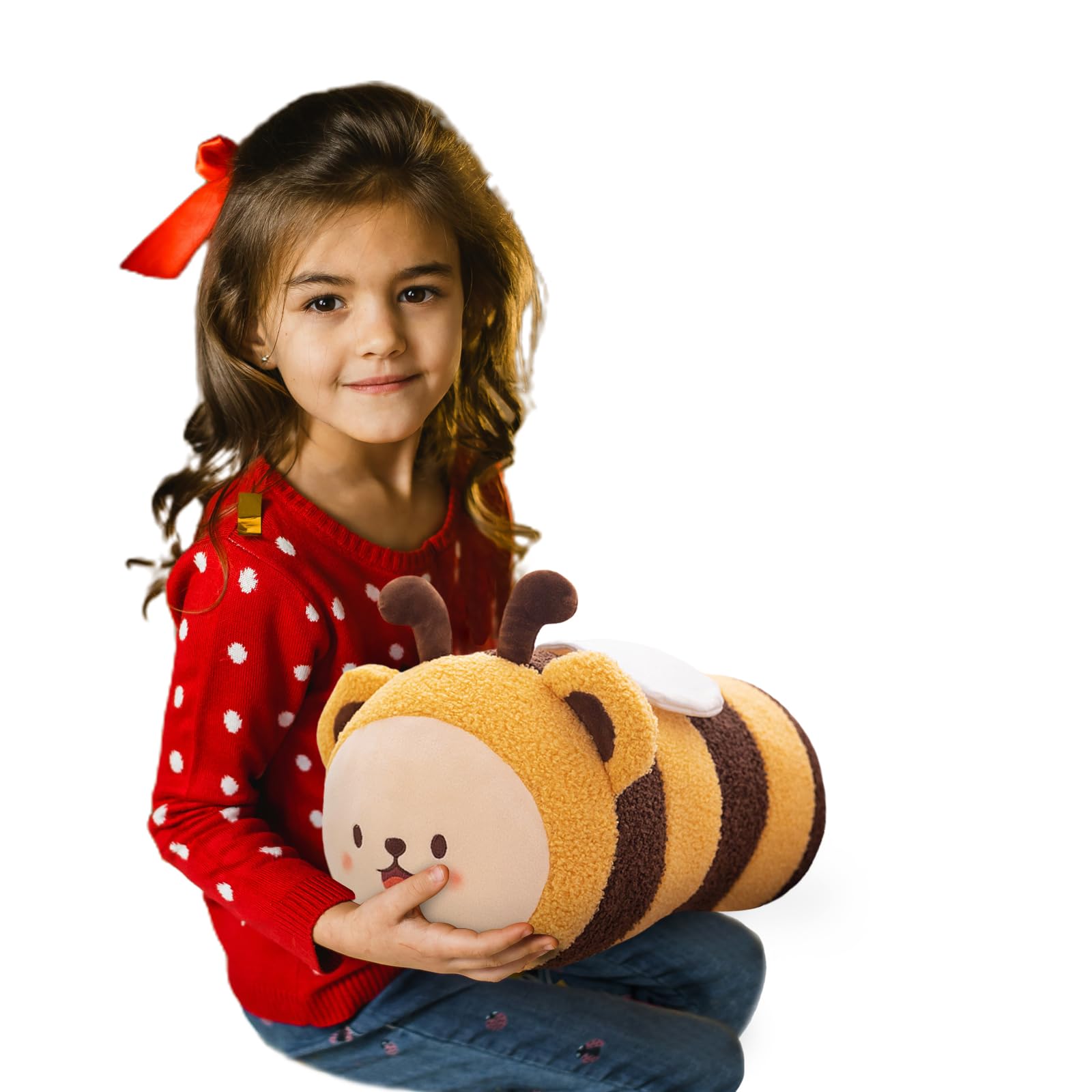 Amazon.com: Cute Bee Stuffed Animal Toy Plush Pillow, Kawaii Plushies ...