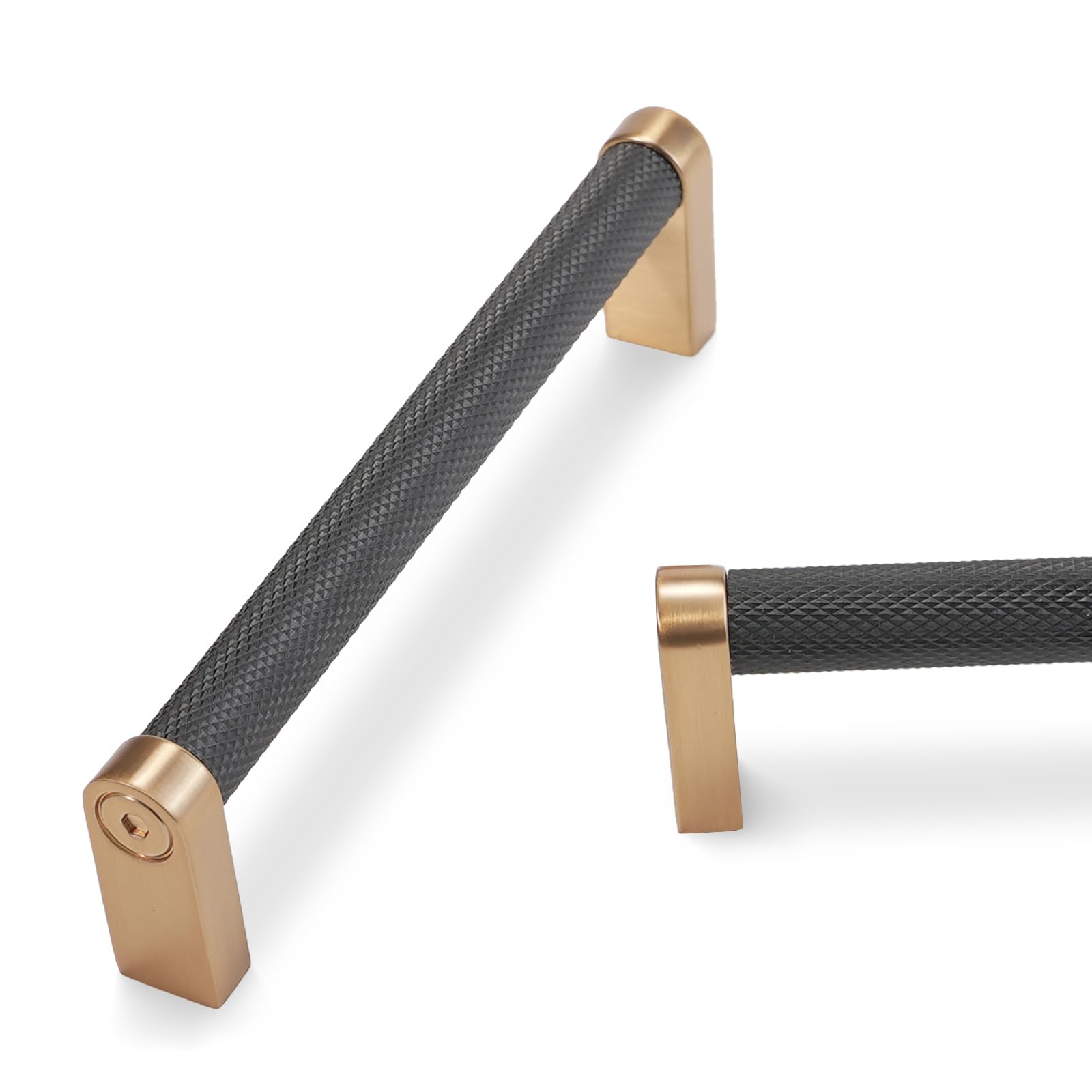 BUKOBYHE 10 Pack 5Inch Kitchen Cabinet Handles Black and Champagne ...