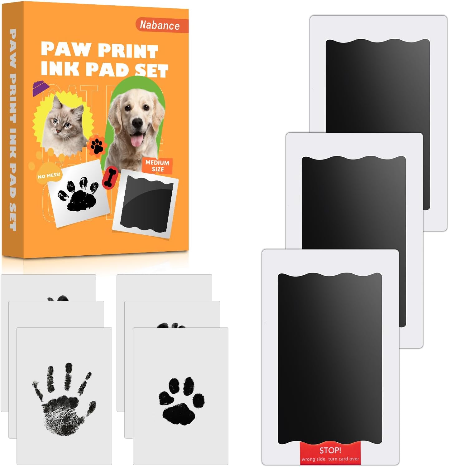 Amazon.com : Nabance Baby Hand and Footprint Kit, Paw Print Kit for Dog ...