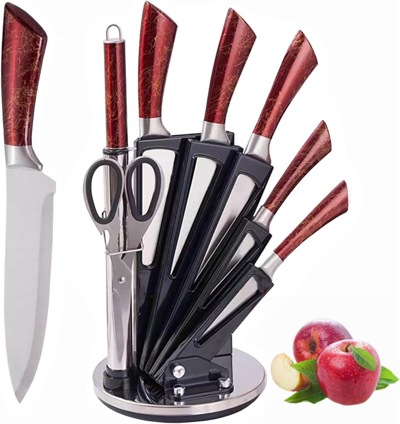 Amazon.com: Kitchen Knife Set，8-Piece Stainless Steel Non-stick Chef ...