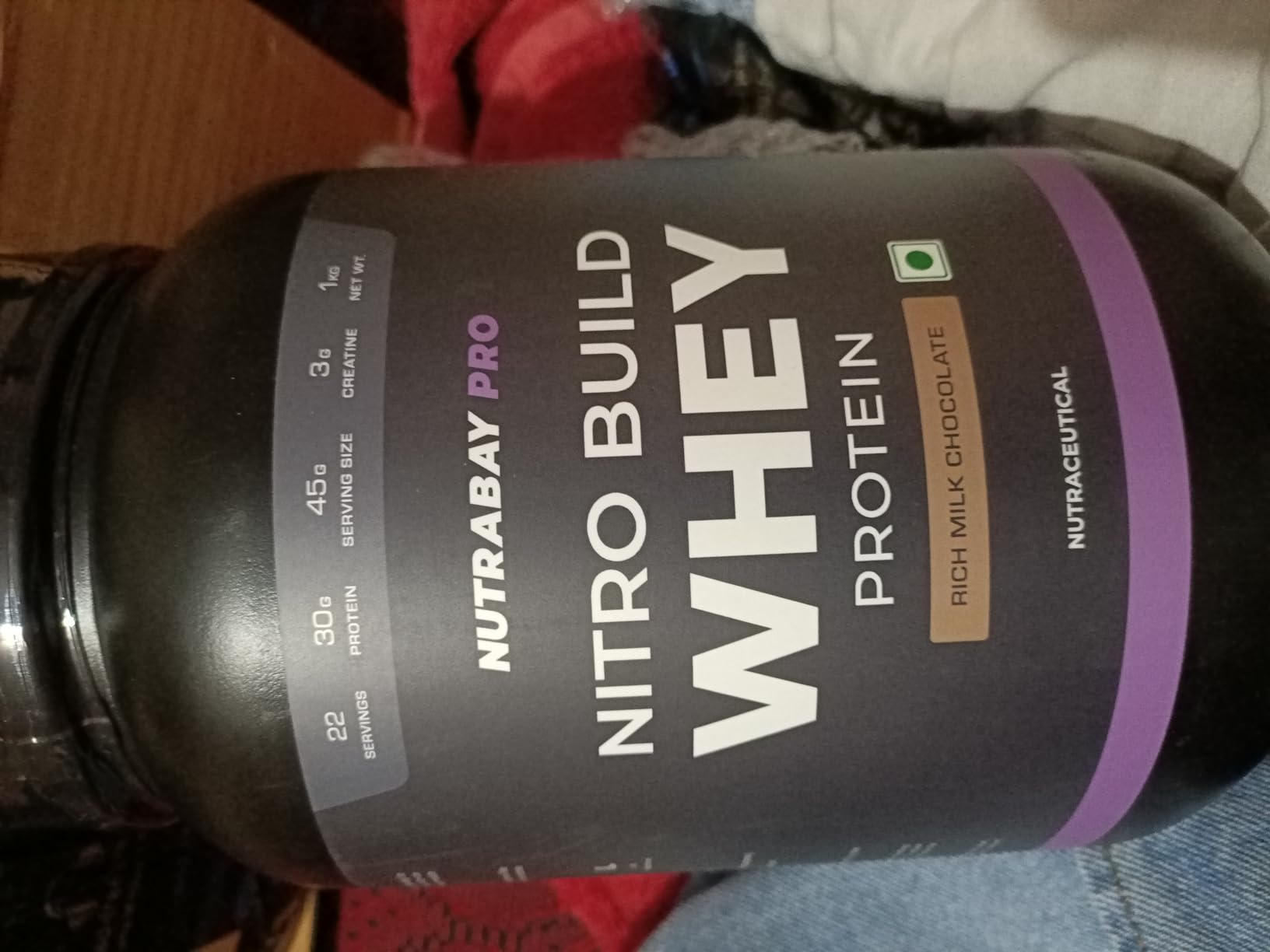 Nutrabay Pro Nitro Build Whey Protein Powder - 2kg, Milk Chocolate ...