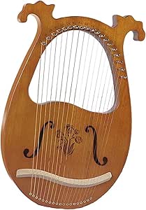 Amazon.com - Harps Wooden Mahogany Lyre 19 Strings Harp Musical ...