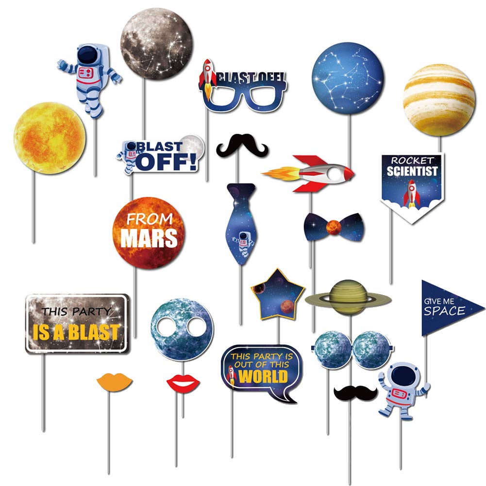 Outer Space Photo Booth Props Astronaut Party Props Blast Off ...