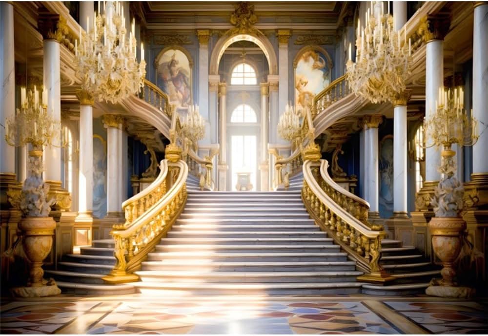 Xiaoterna 10x8ft Luxurious Palace Backdrop Retro Palace Photography ...