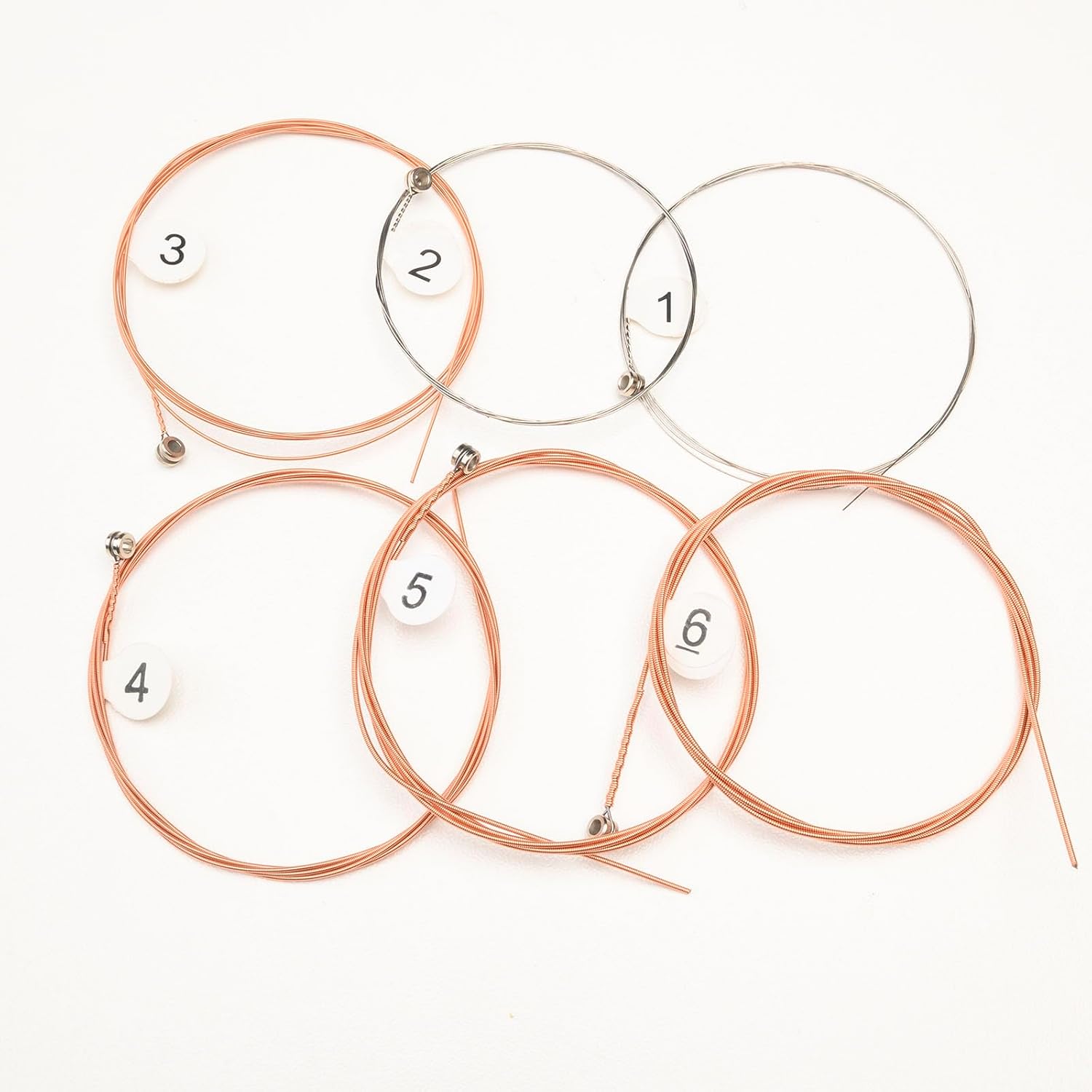 Amazon.com: GZYUJIEMEDIA 6 Pieces Acoustic Guitar Strings Set (String ...
