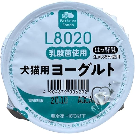 Amazon | L8020 乳酸菌使用 犬用 猫用 ヨーグルト 1個 | PartnerFoods | ビスケット・クッキー・スナック 通販