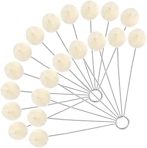 Amazon.com: 25 PCS Wool Daubers Ball Brush with Metal Handle, Leather ...