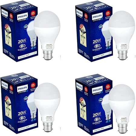 Buy PHILIPS 20W B22 LED Bulb, Pack of 4 (Stellar Bright) Online at Low ...