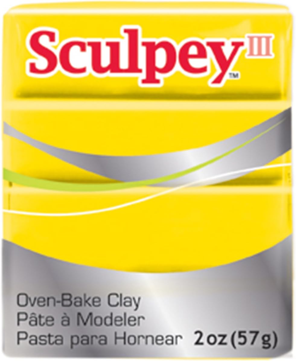 Amazon.com: Polyform Sculpey III Polymer Clay 2 Oz: Yellow : Arts ...