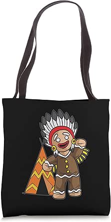 Amazon.com: Native American Indigenous Chieftain Gingerbread Man Tote ...