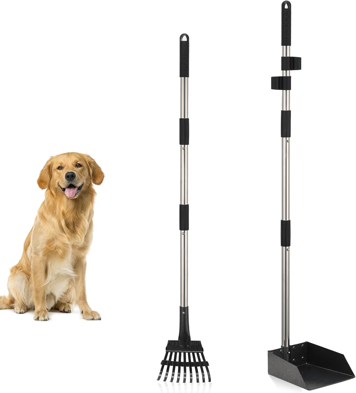Amazon.com : CALCHELE Dog Pooper Scooper - Heavy Duty Metal Poop ...
