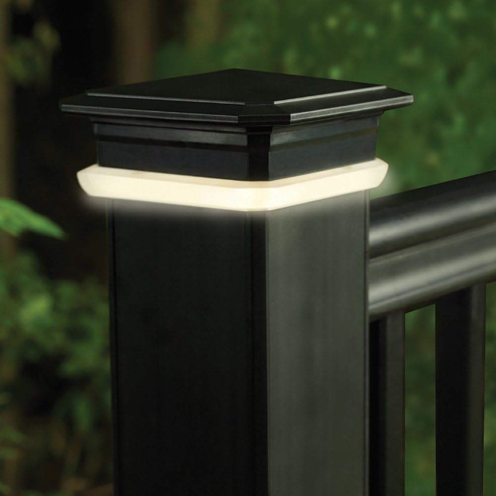 Amazon.com: TimberTech 4 in. x 4 in. LED Post Cap Light, Frosted White ...
