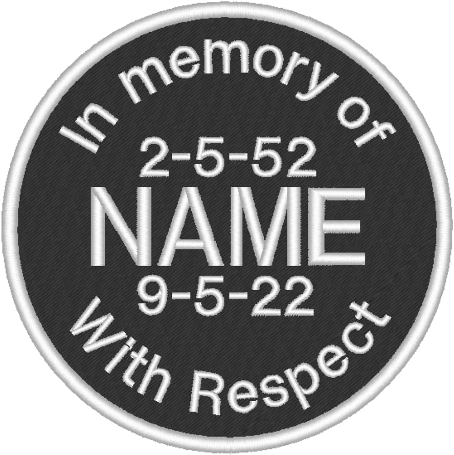 Amazon.com: Custom Embroidered Memorial Patch Biker in Memory of ...
