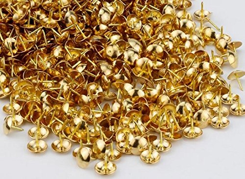 Amazon.com: WOIWO Gold Thumb Tacks,100 Durable Steel Point with Round ...
