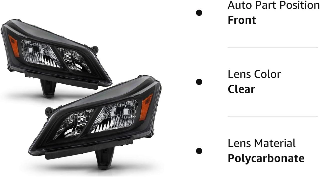 ACANII – Para Chevy Traverse Chrome Housing Factory OE Style Faros ...