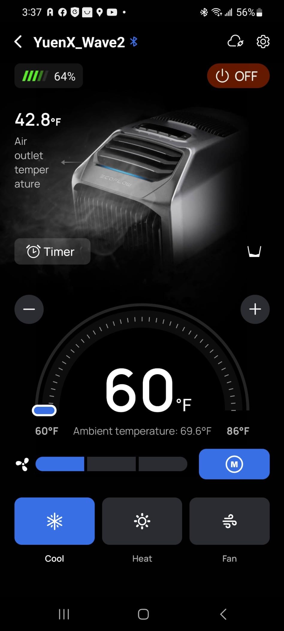 $87/mo - Finance EF ECOFLOW Wave 2 Portable Air Conditioner with Add-on ...