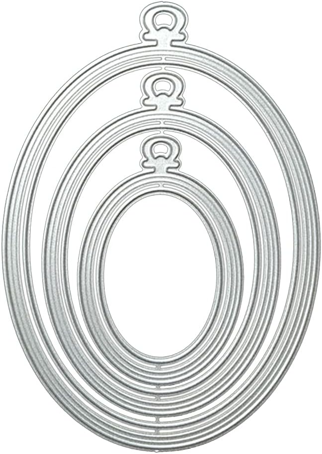 Amazon.com: BUZHI Oval Photo Frame Metal Cutting Dies Layering Dies for ...