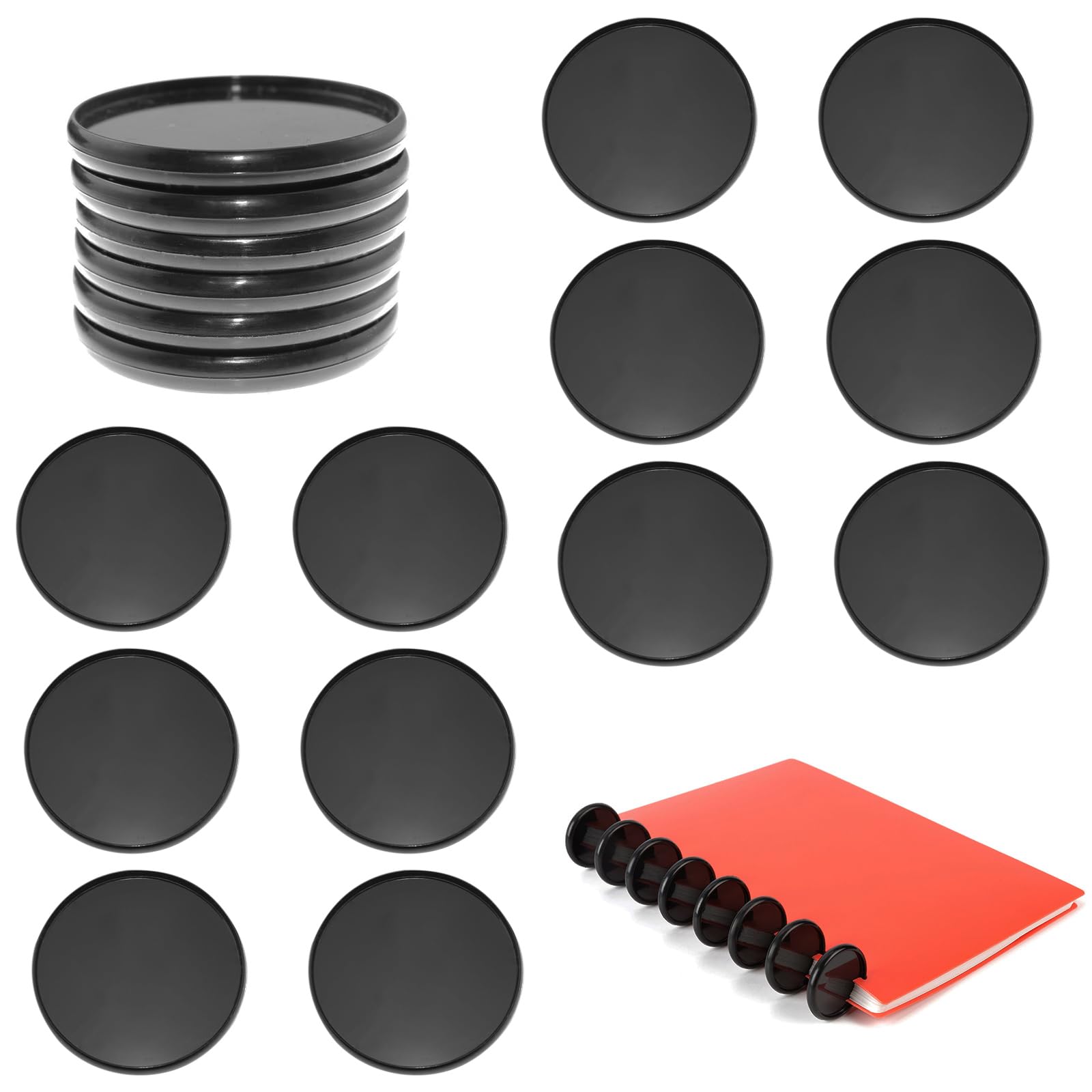 Amazon.com : Lind Kitchen 12PCS Black 54mm 360 Degree flip Discs Binder ...