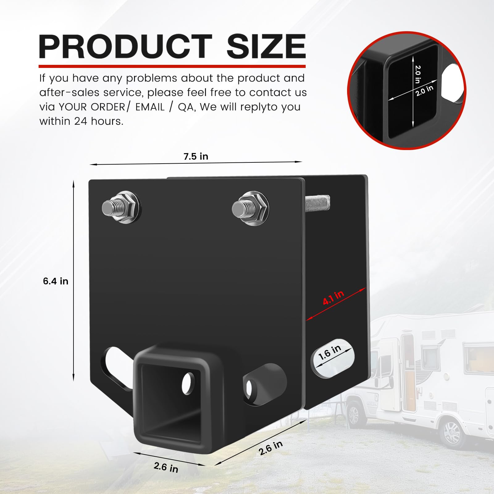 Snapklik.com : 2026 New RV Bumper Trailer Hitch Receiver Adapter By ...