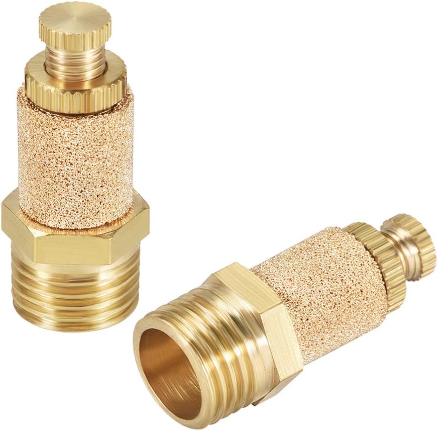 Amazon.com: 5pcs/set Pneumatic Muffler 1/8" NPT Brass Body Valve Thread ...