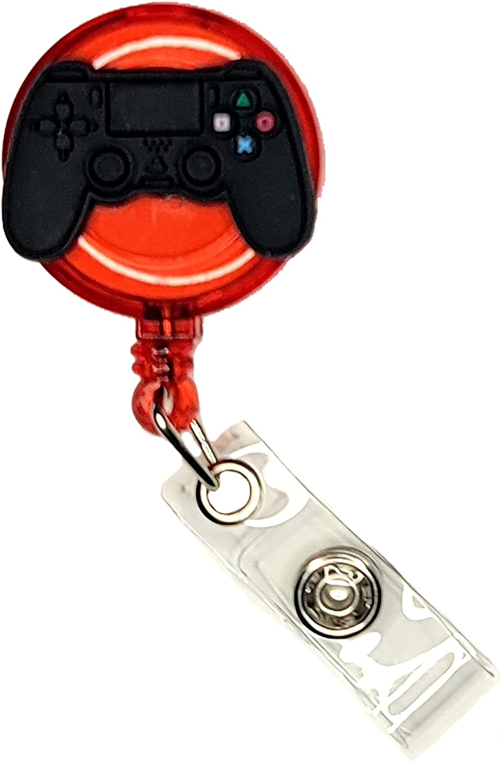 Amazon.com : Game Controller Badge Reel ID Holder Nurse Funny Badge ...