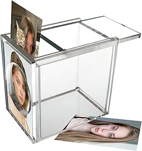 Amazon.com: Acrylic Photo Picture Frames, 2x3 Photo Storage Containers ...